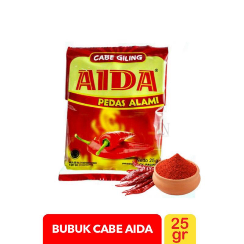 Jual Aida Bubuk Cabe 25gr ( 1 renceng isi 10 sachet ) | Shopee Indonesia