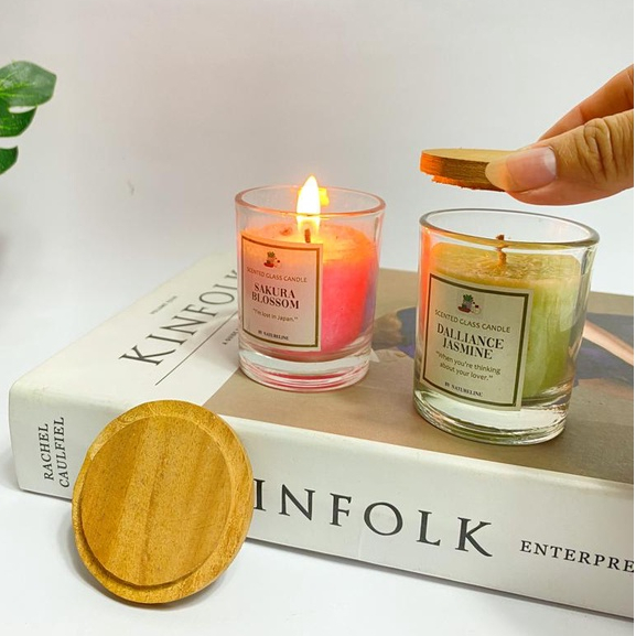 Jual Tutup lilin candle lid kayu wood coaster lilin untuk lilin ...