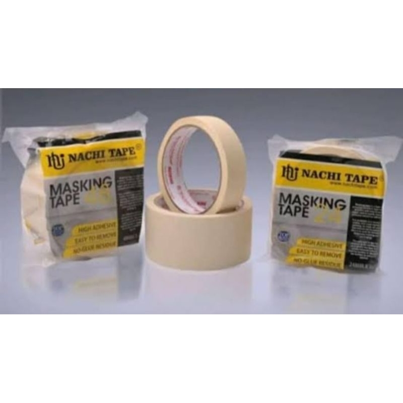 Jual masking tape /lakban kertas/solasi kertas 24mm | Shopee Indonesia