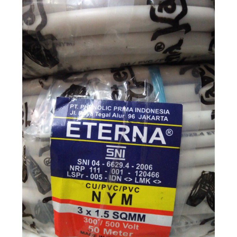 Jual KABEL ETERNA NYM 3X1.5 JUAL METERAN | Shopee Indonesia