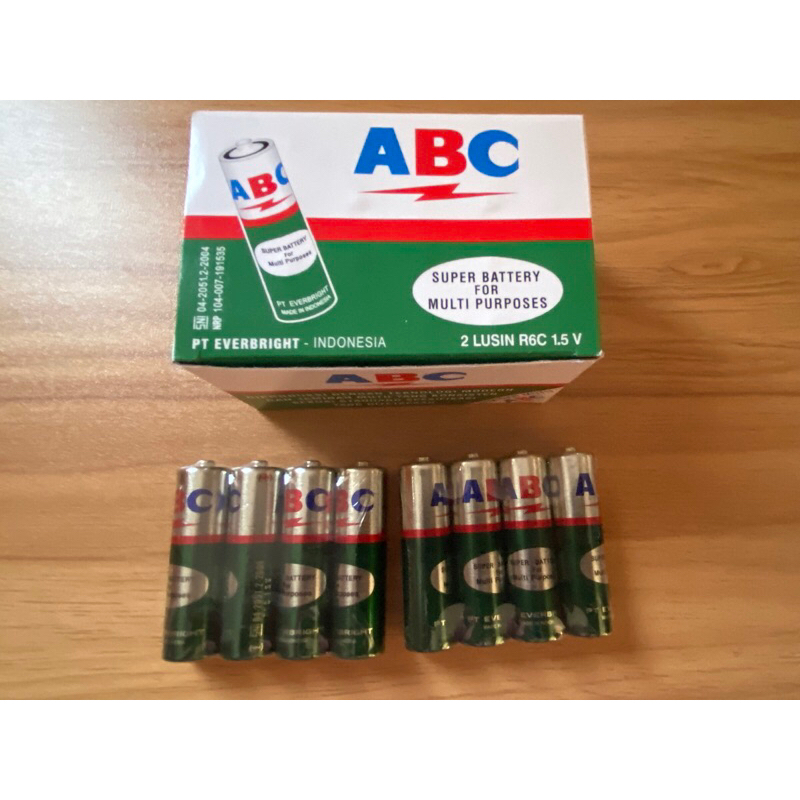 Jual BATTERY ABC BIRU HIJAU AA ISI 24 pcs / A2 | Shopee Indonesia