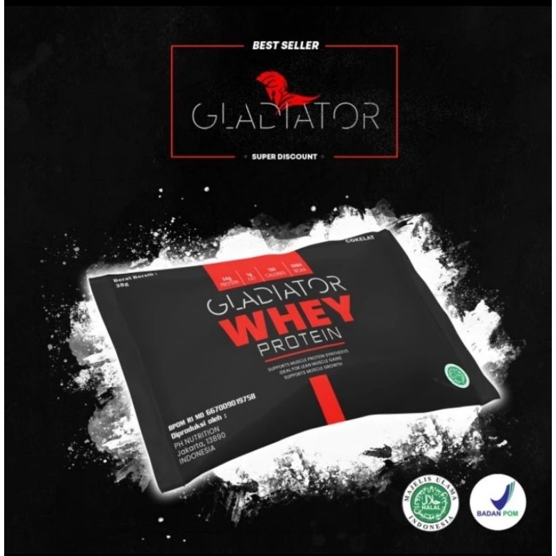 Jual Susu Whey Protein Gladiator PH Nutrition Terbaik Kemasan Sachet ...