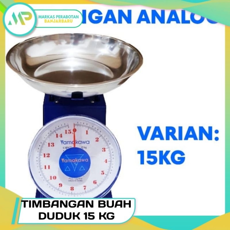 Jual Timbangan buah duduk 15 KG | 20KG/ Timbangan jarum manual/ timbangan analog | Shopee Indonesia