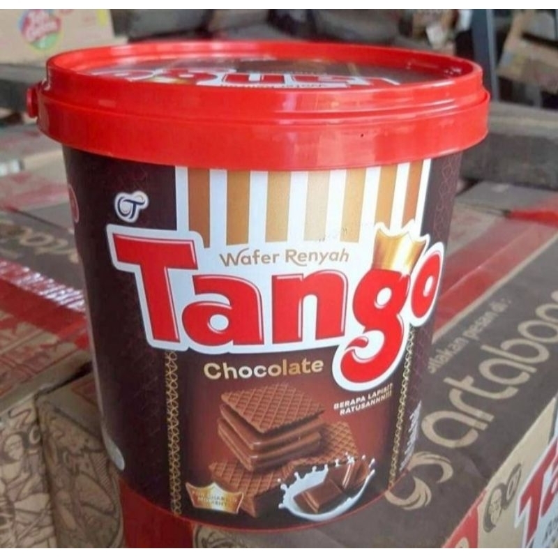 Jual Tango Wafer Coklat Kemasan Jar Ember Plastik 240gram | Shopee ...