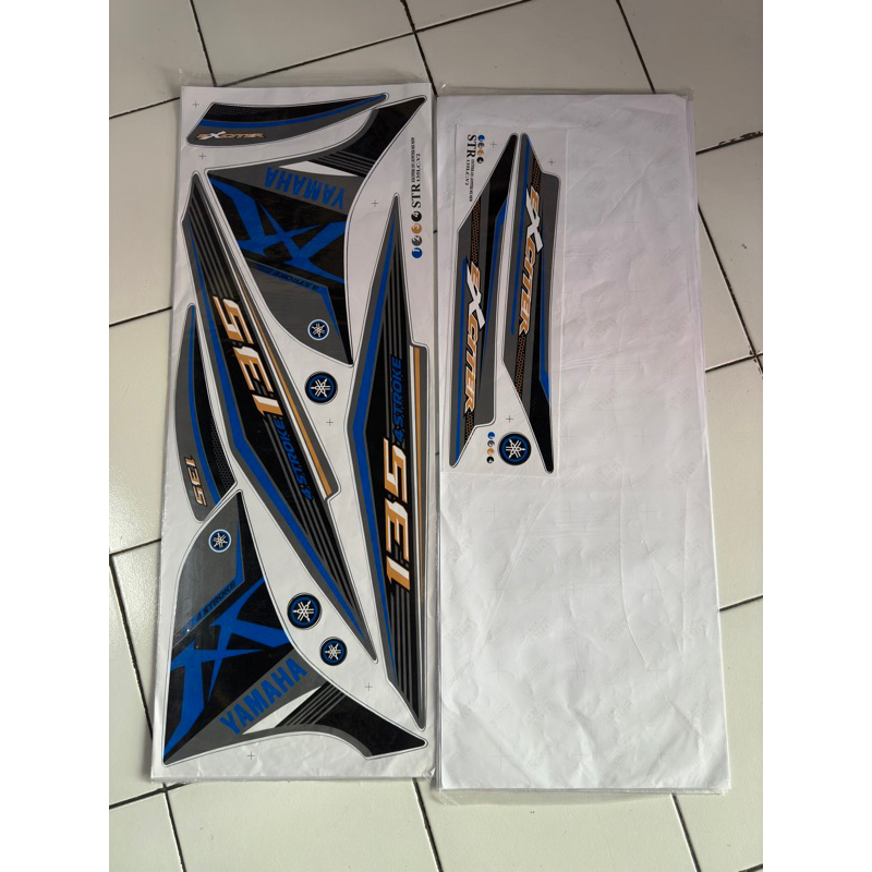 Jual STRIPING NEW JUPITER MX 135 LC BIRU ABU-ABU | Shopee Indonesia