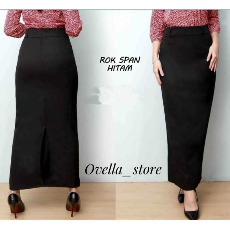 Jual ROK KERJA WANITA/ROK SPAN RAMPEL BELAKANG SIZE S-L5 | Shopee Indonesia