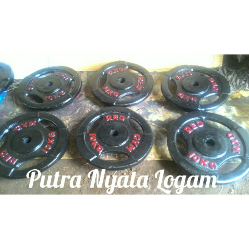 Jual Plate Barbell Dumbell 10kg 5kg 2.5kg masing-masing Sepasang | Shopee Indonesia