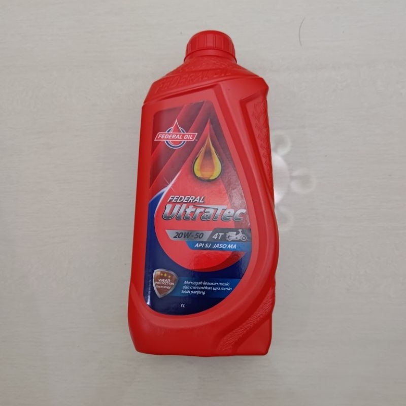 Jual OLI FEDERAL ULTRATEC OIL MESIN UT 4T SPORT 20W-50 1 LITER 1L ...