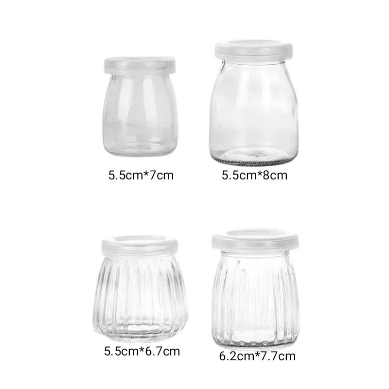 Jual Botol Jar Toples Kaca (PENDEK) Polos Dan Bergaris 150ml | Shopee ...