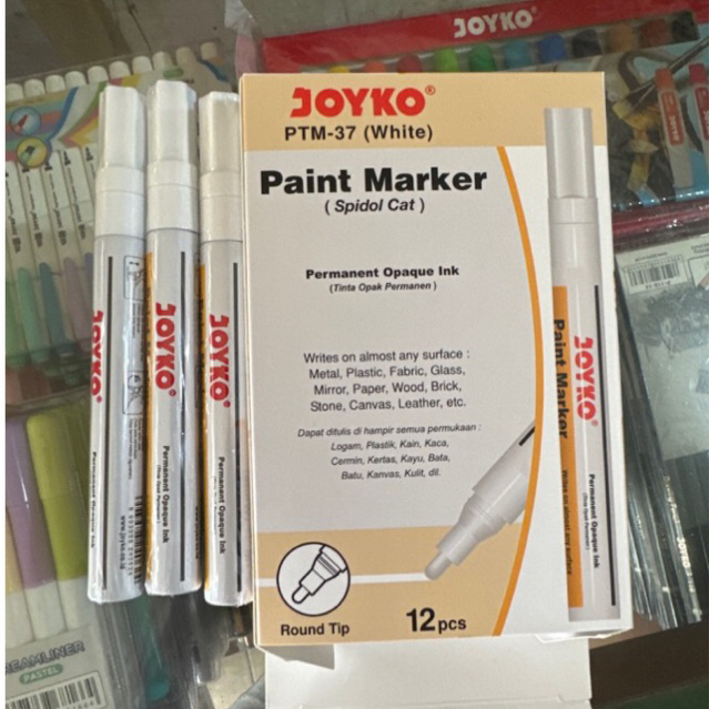 Jual (1 pcs) Spidol Cat Marker Putih Silver Emas / Paint Marker Spidol ...