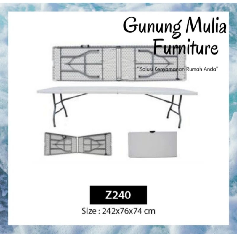 Jual Meja Lipat Fiber / Folding Table / Meja Cafe / Meja Makan Camping ...