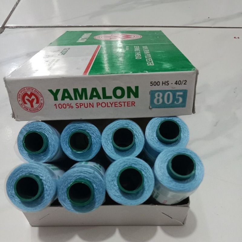 Jual Benang Jahit Yamalon Biru Polyester 40/2 atau 500 YARD (MINIMAL ...