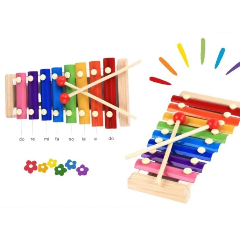 Jual xylophone anak mainan edukasi musik kolintang kayu silofon premium ...