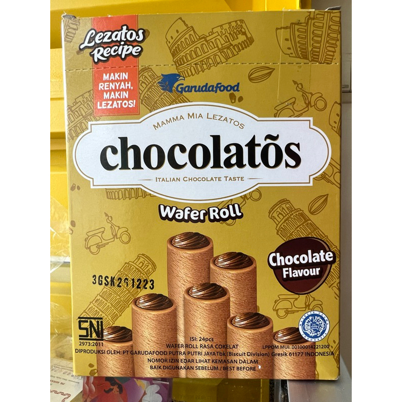 Jual Snack Chocolatos Wafer Roll Box Rasa Coklat | Shopee Indonesia