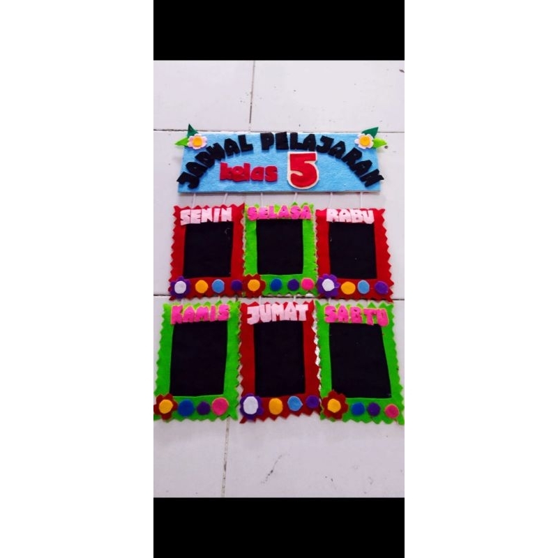 Jual Hiasan dinding dekorasi kelas paud TK SD pajangan gantung prakarya kerajinan tangan kain ...