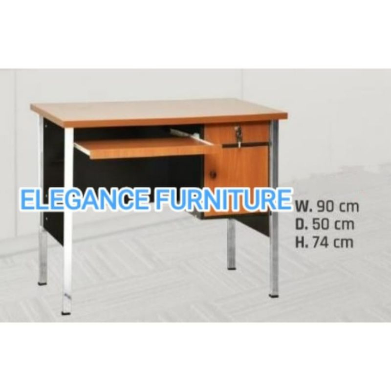Jual Meja Komputer Kaki Besi / Computer Desk Pekanbaru saja | Shopee ...