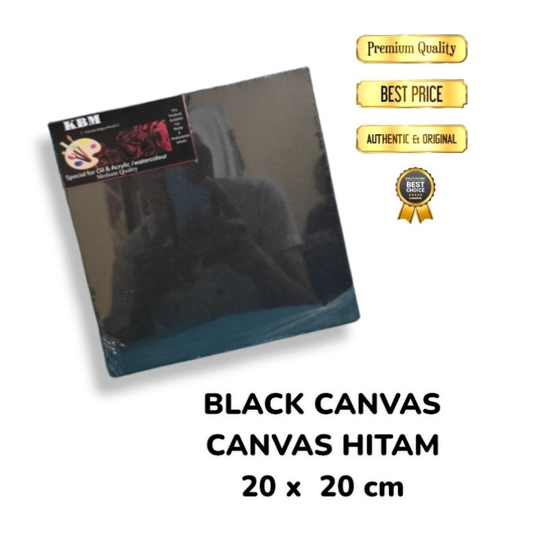 Jual KANVAS LUKIS 20x20 CM/CANVAS LUKIS HITAM/BLACK KANVAS/KANVAS ...
