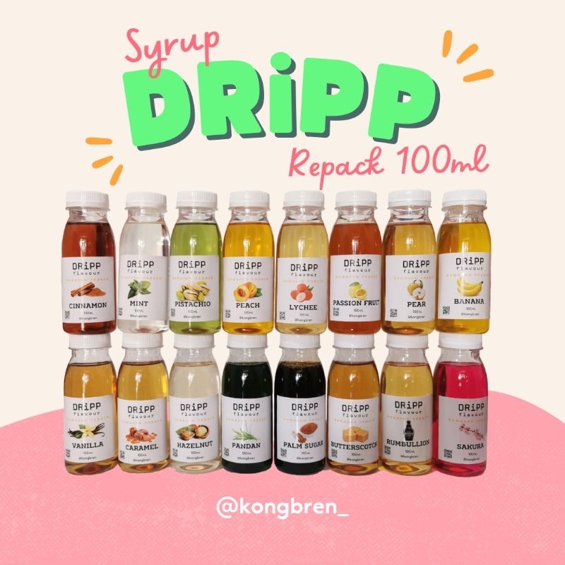 Jual Dripp Syrup All Variant Repack 100ml - Sirup Dripp Vanilla ...