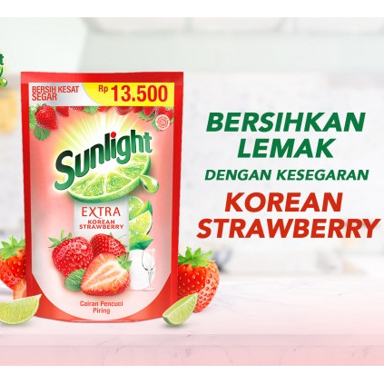 Jual Sunlight Extra Korean Strawberry 650 mL | Shopee Indonesia