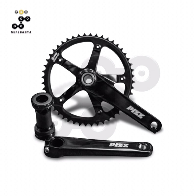 Jual Pizz Pizzicato Crankset Crank Set 48t 49t 48 49 t HT2 Hollow Tech ...