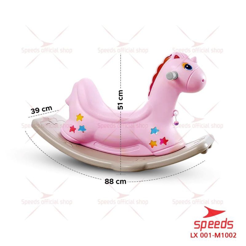 Jual SPEEDS Mainan Anak Kuda Rocking Horse Mainan Kuda Prosotan Jungkat ...