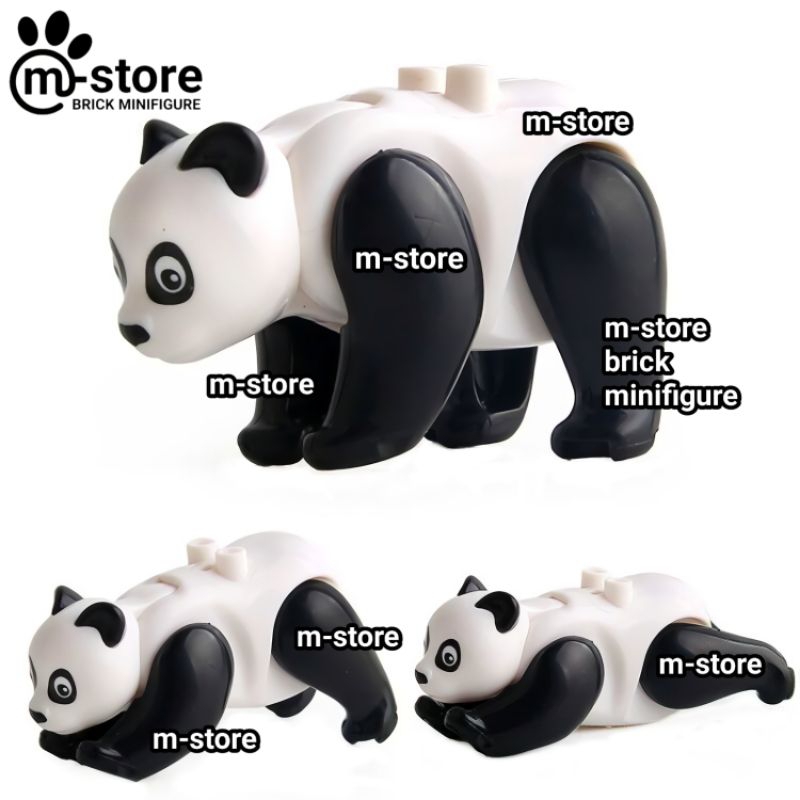 Jual brick animal zoo panda bear giant panda building block | Shopee ...
