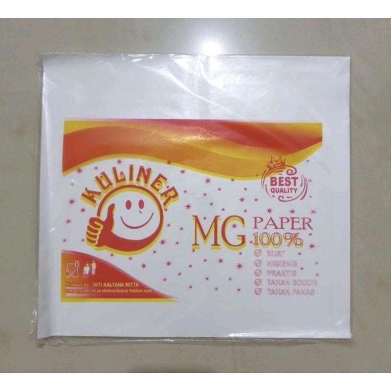 Jual 50 PACK Kertas Bungkus Nasi MG Paper / Kertas Nasi Kfc / Kertas ...