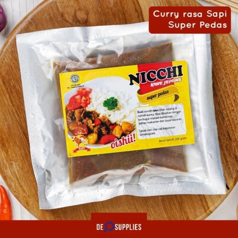 Jual Nicchi Kari Jepang rasa Sapi Pedas Sedang HALAL MUI berat bersih ...
