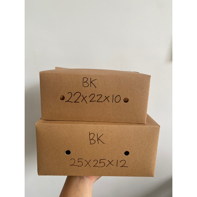 Jual 1 pack Box Kaca ukuran 22x22x10 & 25x25x12 kotak kue window / dus ...
