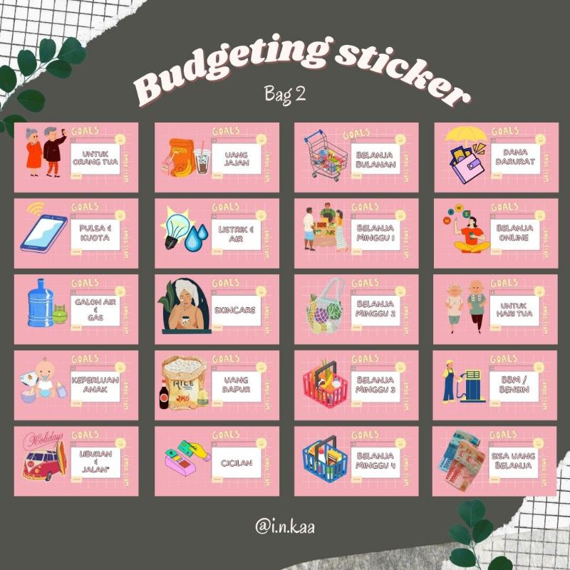 Jual STIKER BUDGETING | STIKER BINDER TABUNGAN | STIKER BUDGET PLANNING ...