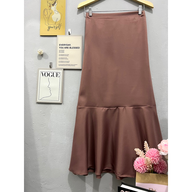 Jual Cherry Rok peplum Rok mermaid Rok Duyung SHAKILA | Shopee Indonesia
