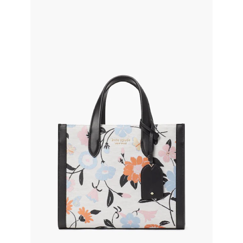 Jual Kate Spade Manhattan Floral Jacquard Small Tote Bone multi ...