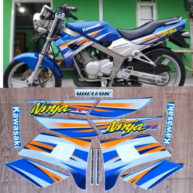 Jual Stiker striping ninja kis 2004 biru laminasi glosy | Shopee Indonesia