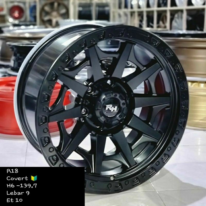 Jual velg mobil rh convert ring 18 lebar 9 et 10 untuk pajero fortuner hilux strada triton ...