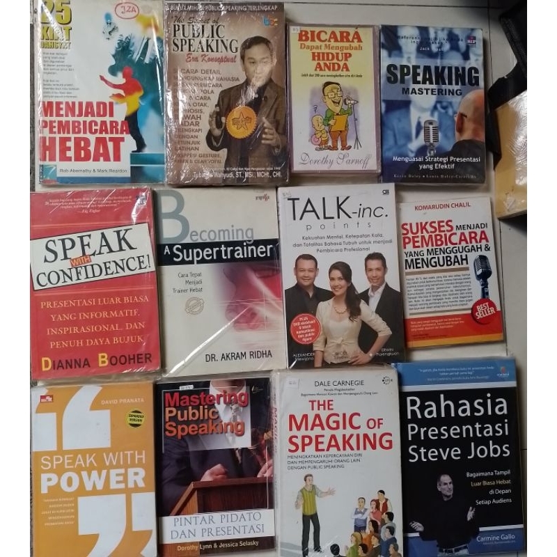 Jual Paket Buku Panduan Public Speaking Motivator Trainer Presentasi Pidato Kelas Dunia | Shopee ...