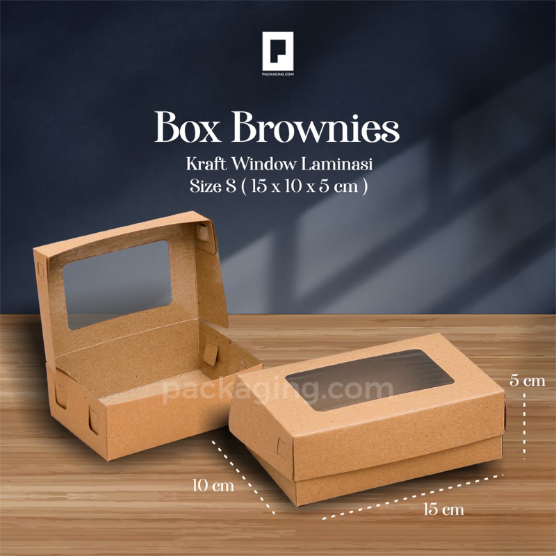 Jual Box Brownies Kraft Window uk 15x10x5/Box Bronis size s/Box Kraft ...