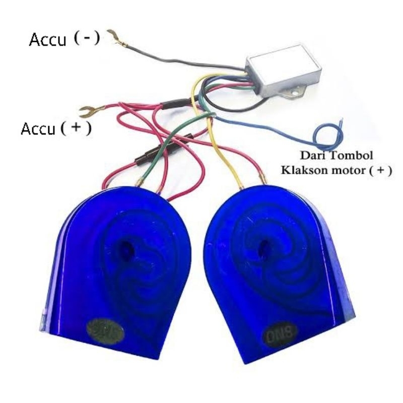 Jual KLAKSON TELOLET ISI 2 PLUS MODUL,KLAKSON GEMA ECHO 8 SUARA 12VOLT ...