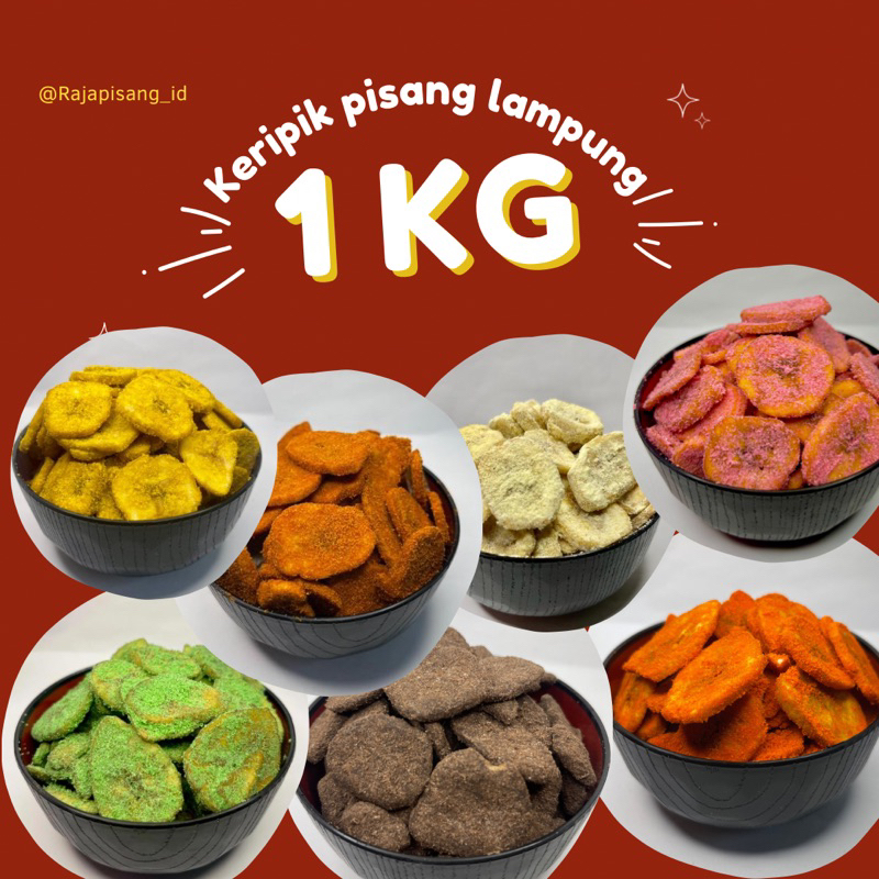 Jual 1 kg Keripik pisang coklat & aneka rasa khas lampung (koin ...