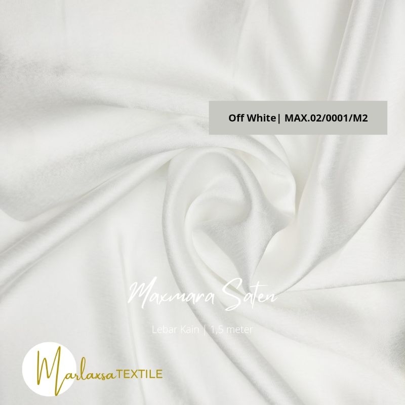 Jual KAIN PURE SILKY SATIN MXM | Off White | Shopee Indonesia