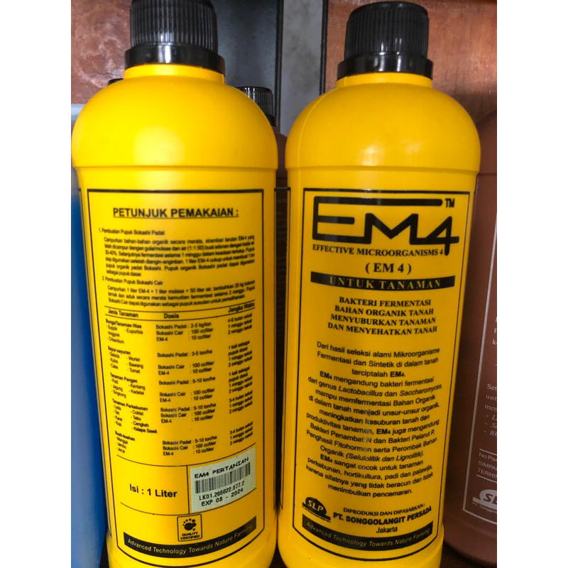 Jual Pupuk Organik EM4 Pertanian 1 Liter Tanaman EM 4 Cair Fermentasi ...