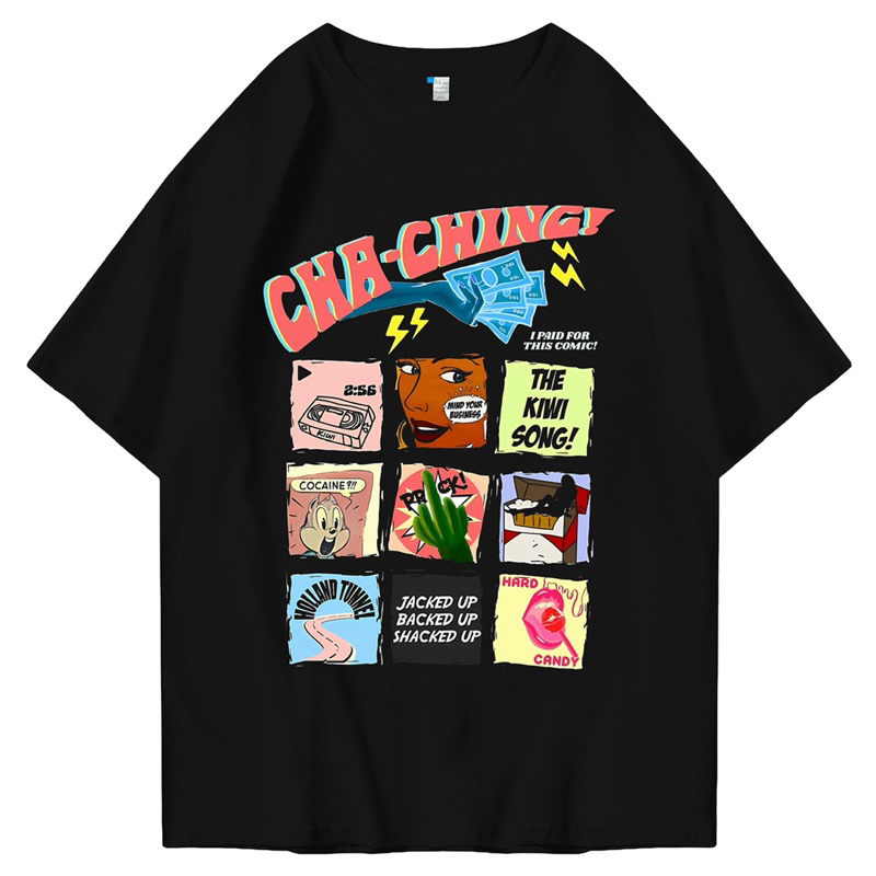 Jual Hi VABA Oversized Cha Ching Tshirt | Kaos Streetwear Unisex Tee | Shopee Indonesia