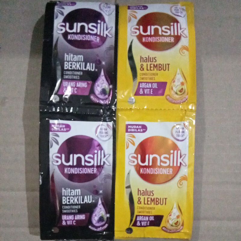 Jual Sunslik conditioner renteng isi 12sachet | black | kuning 5ml ...