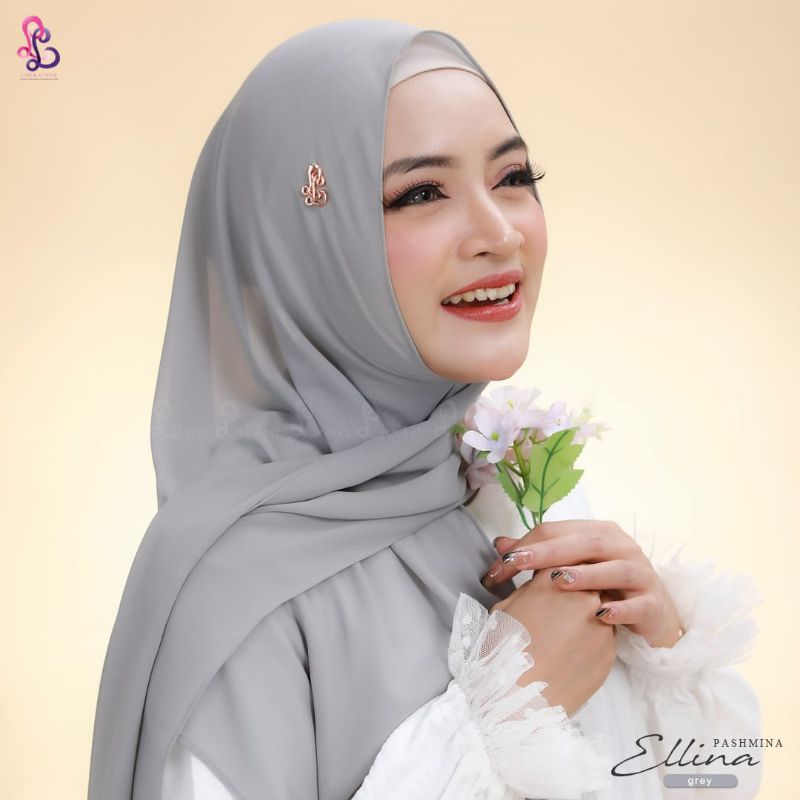 Jual linalivia Hijab - Pashmina instan Ellina Pashmina oval ceruty | Shopee Indonesia