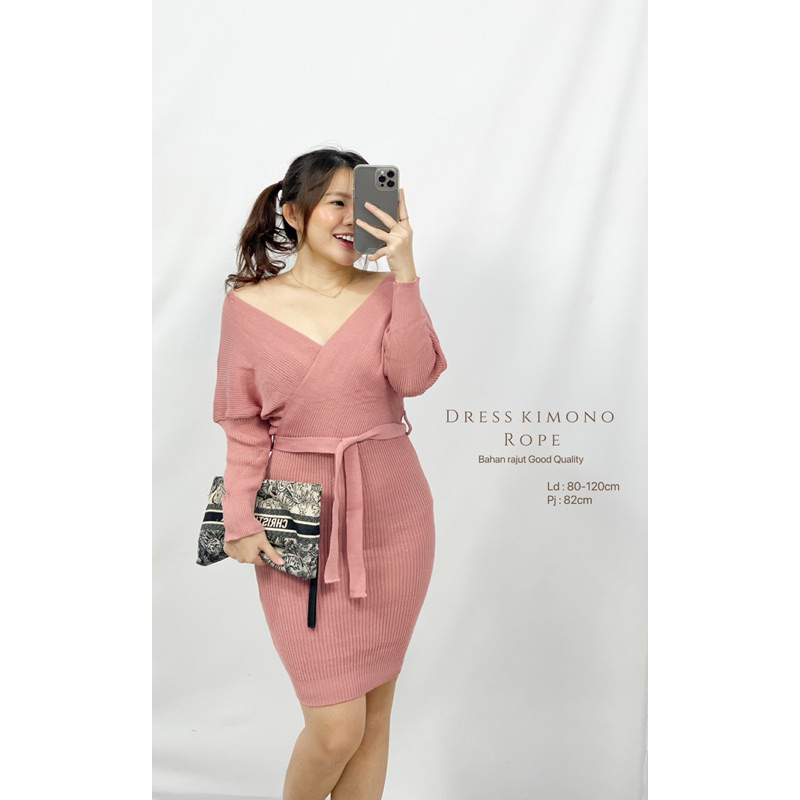 Jual MDLV ~ DRESS KIMONO ROPE RAJUT / DRESS RAJUT KEKINIAN / DRESS ...