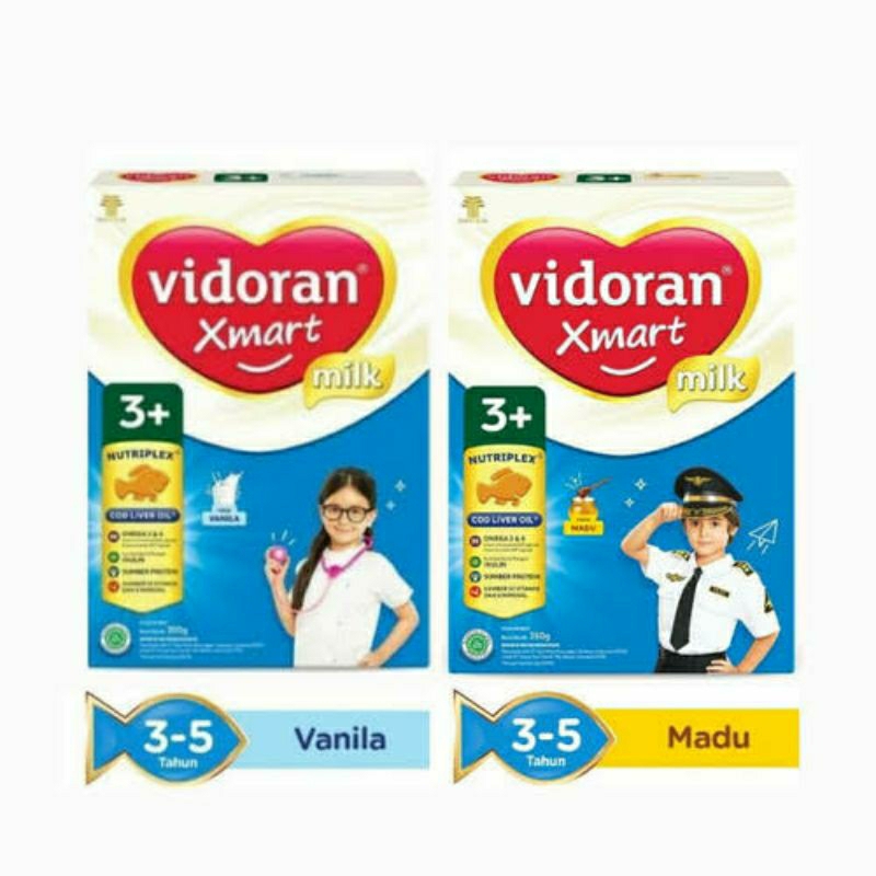 Jual Vidoran Xmart 3+ Susu Pertumbuhan Anak 3-5 Tahun Rasa Vanila ...