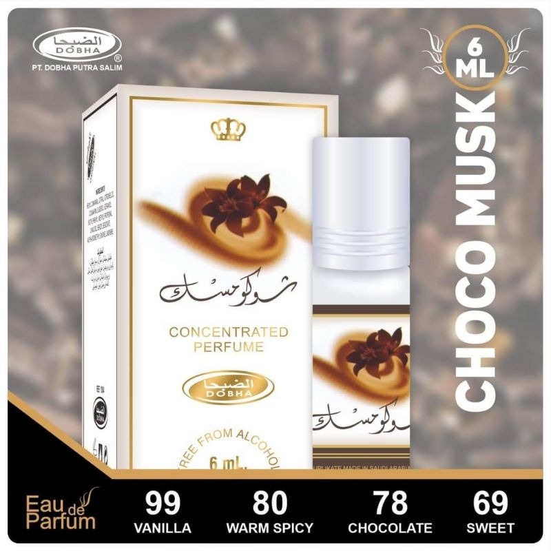 Jual Parfum Choco Musk-Parfum Arab Dobha-Dobha 6ml-Choco musk | Shopee ...