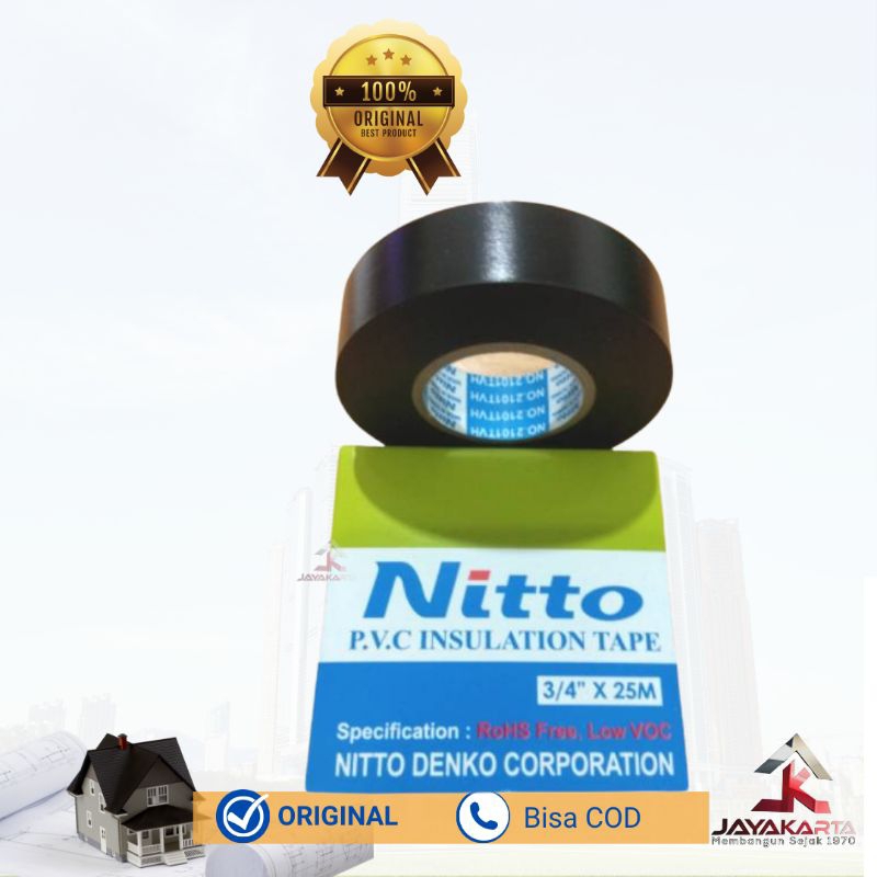 Jual Isolasi Kabel Warna Htam Merk Nitto / Isolasi Hitam Nitto | Shopee ...