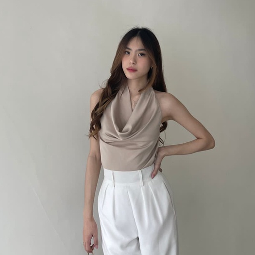 Jual Sava Satin Top —— Ocha Wear | Atasan Halter Wanita | Tanktop ...