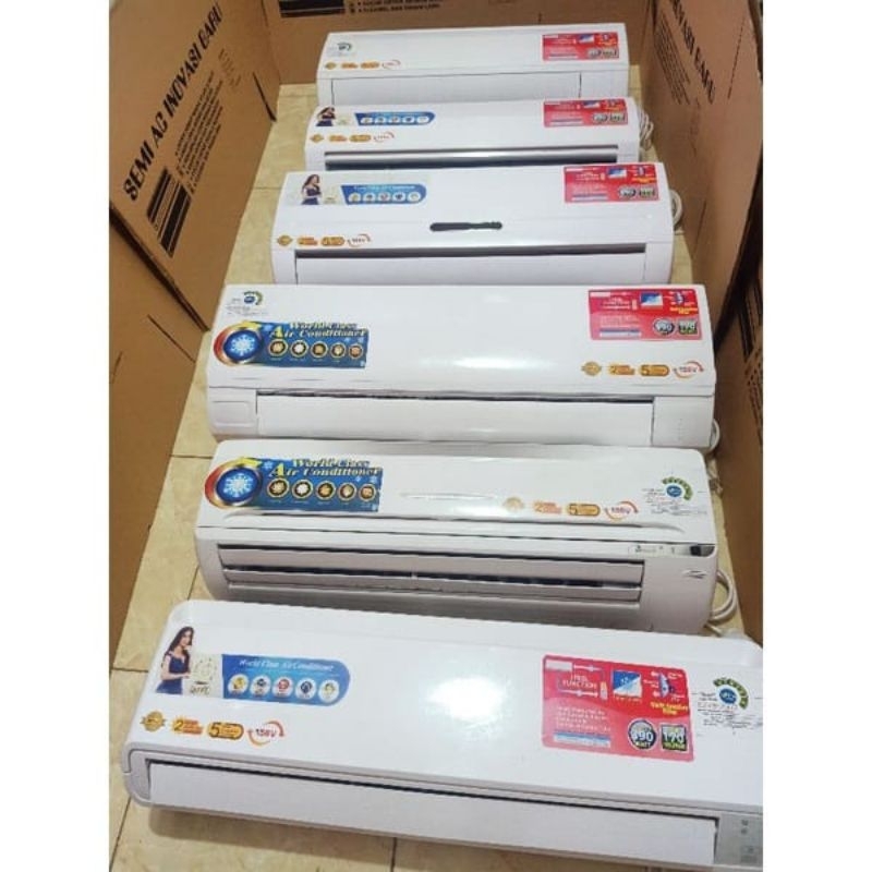 Jual Kipas Angin Model Ac Polos Remote LED 1.5pk 2pk 2.5pk 3pk free ice ...