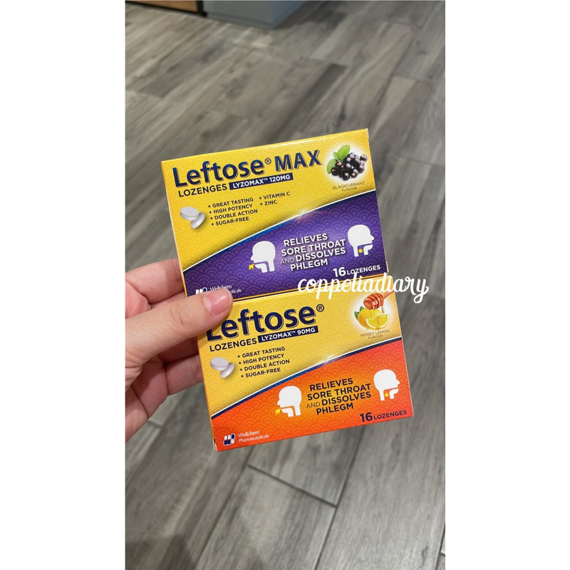 Jual Leftose lozenges honey lemon / max | Singapore | bisa for kids ...